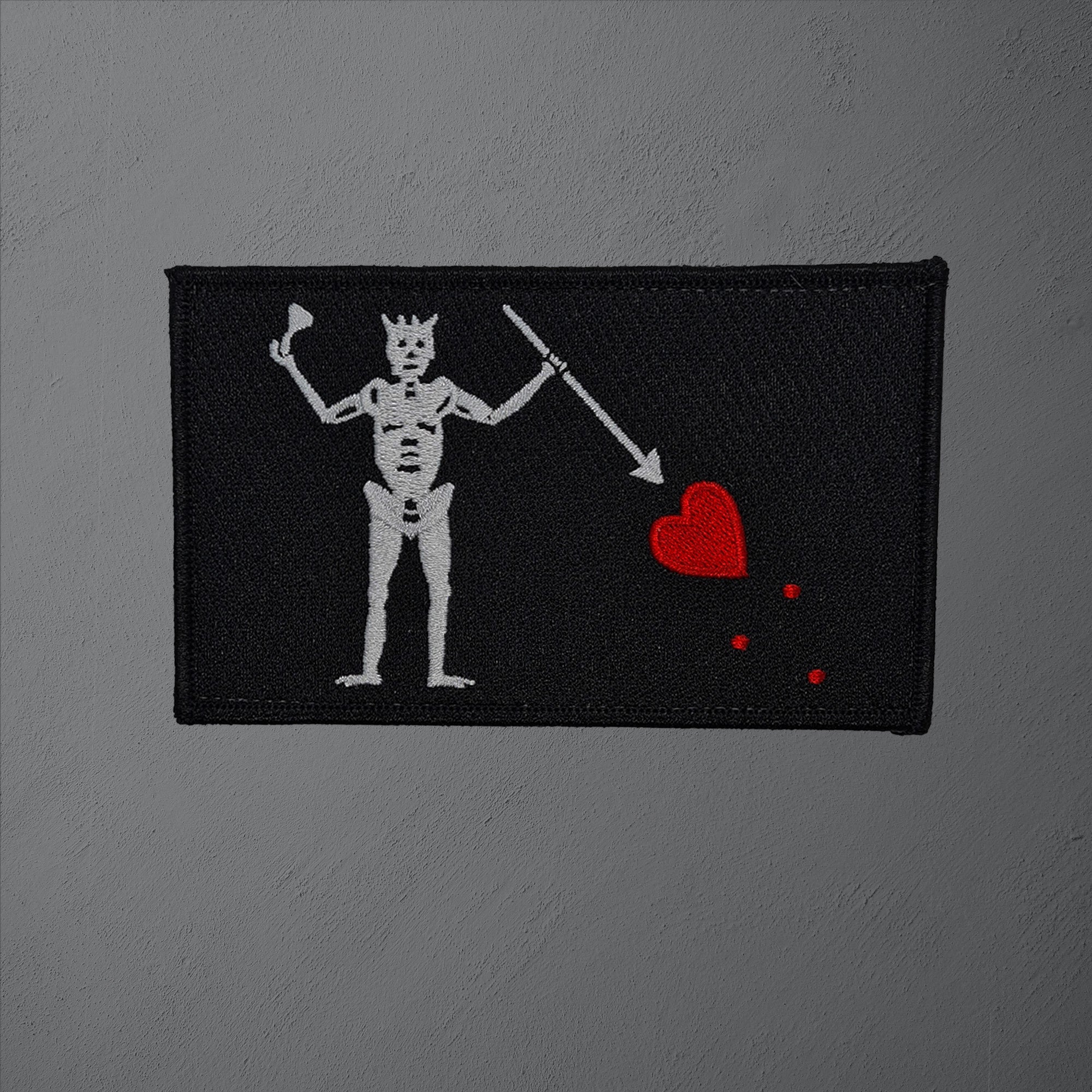 Blackbeard Flagge - Big Patch - schwarz